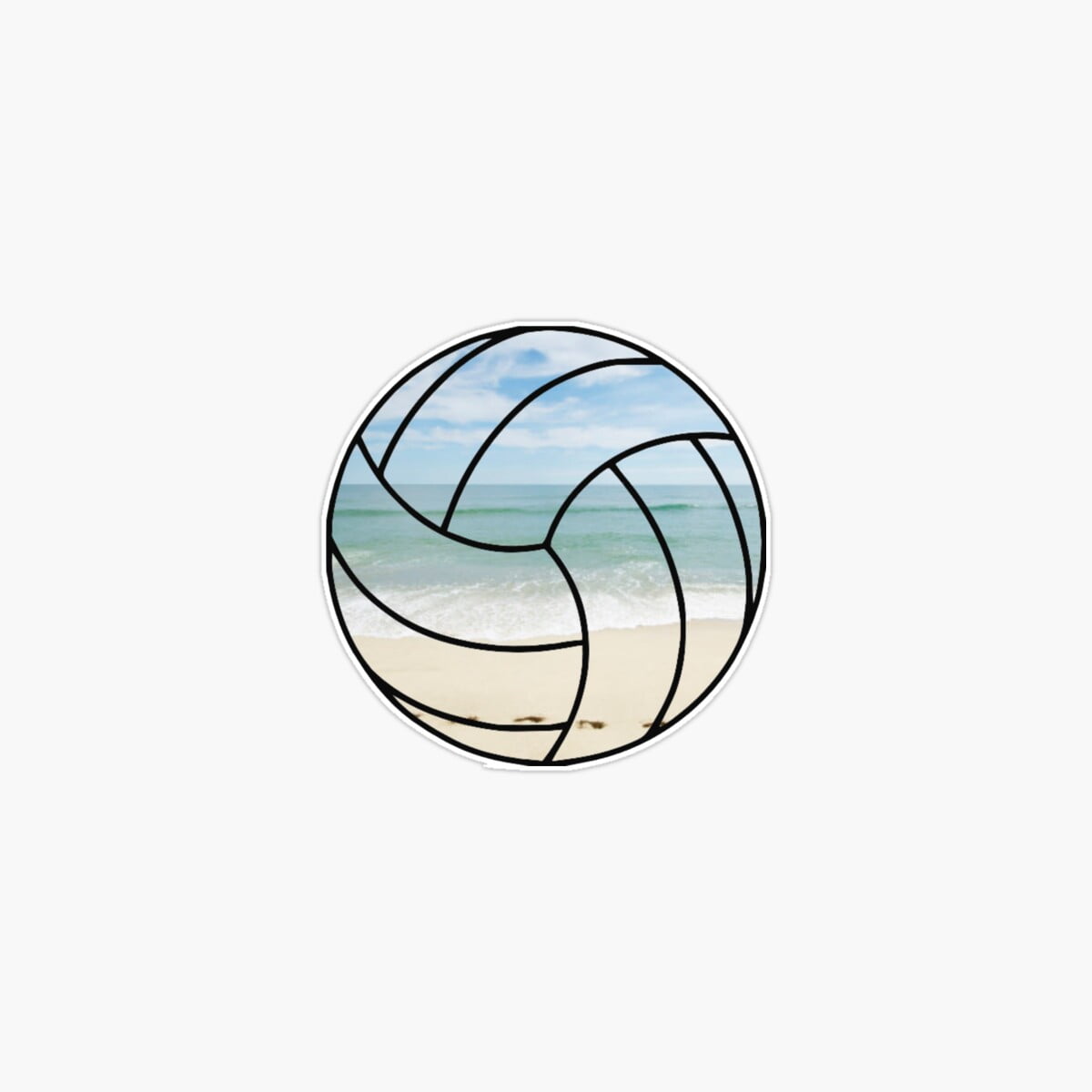 Onim Beach Volleyball Sticker, Phone Decal Water Bottle Stickers Car ...