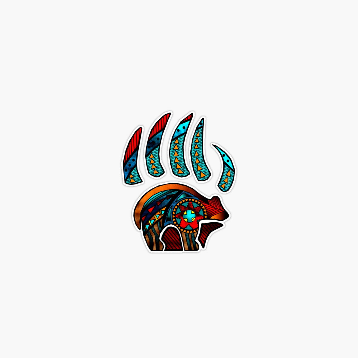 Onim Bear Claw Sticker - Walmart.com