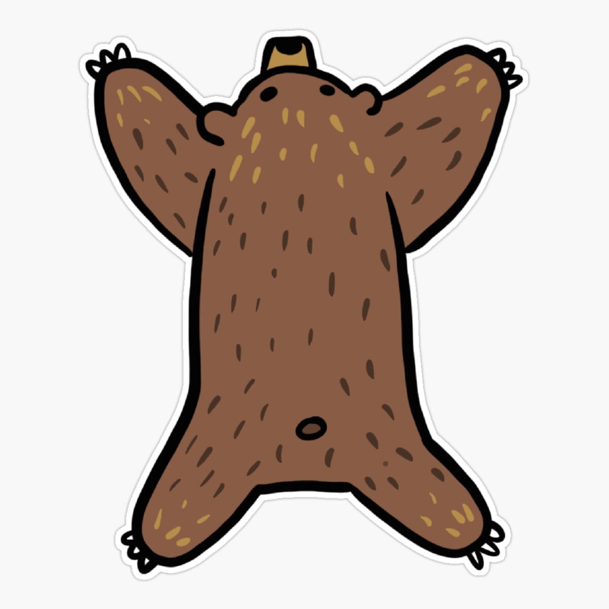 Onim Bear Skin Rug Sticker, Phone Decal Water Bottle Stickers Car ...
