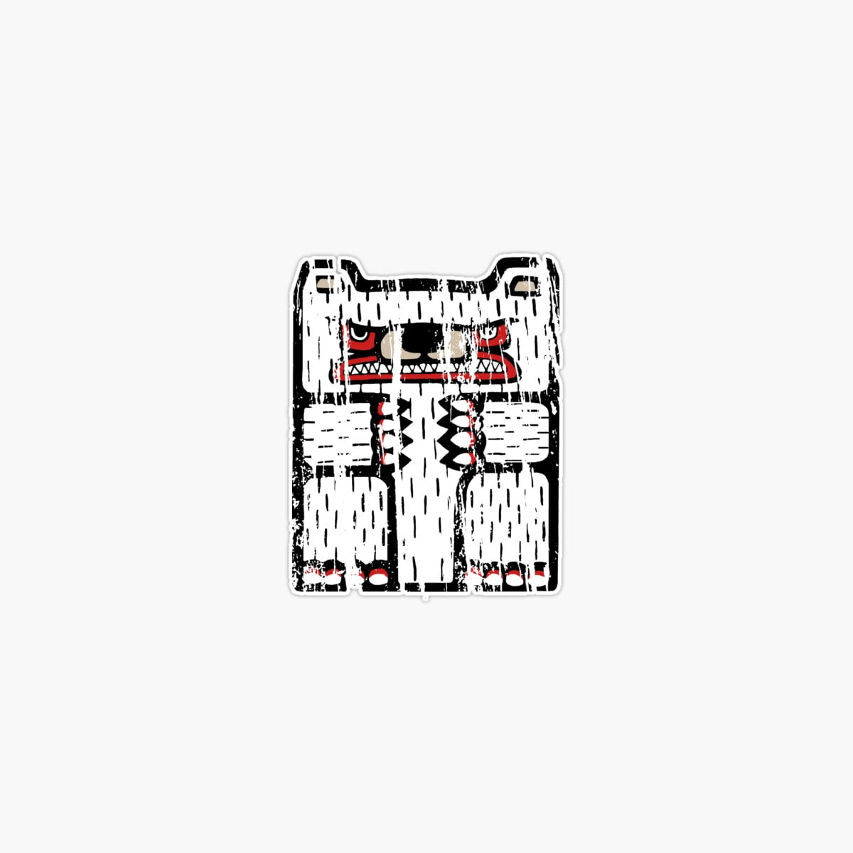 Onim Bear Totem Sticker - Walmart.com