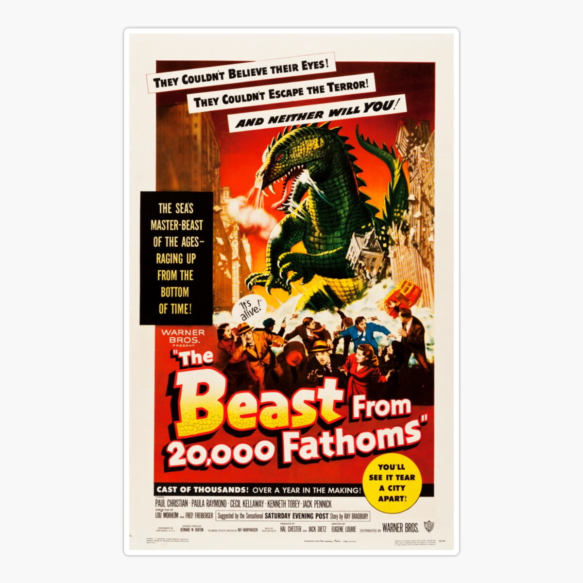 Onim Beast From 20,000 Fathoms Hollywood Horror B Film Retro Movie ...