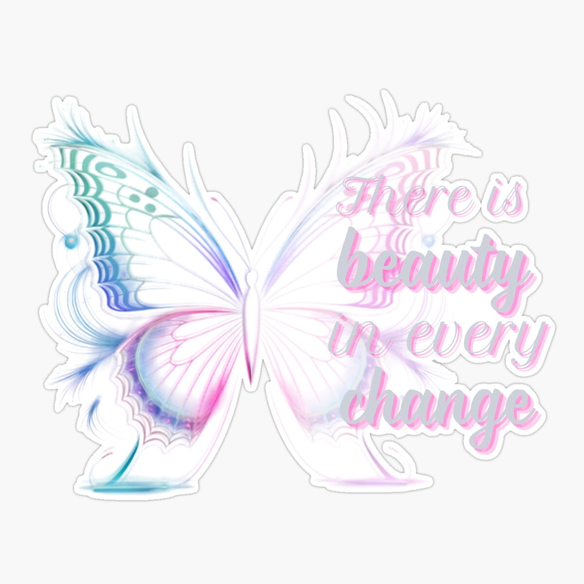 Onim Beautiful Butterfly Transformation: Power Of Change Sticker, Phone ...