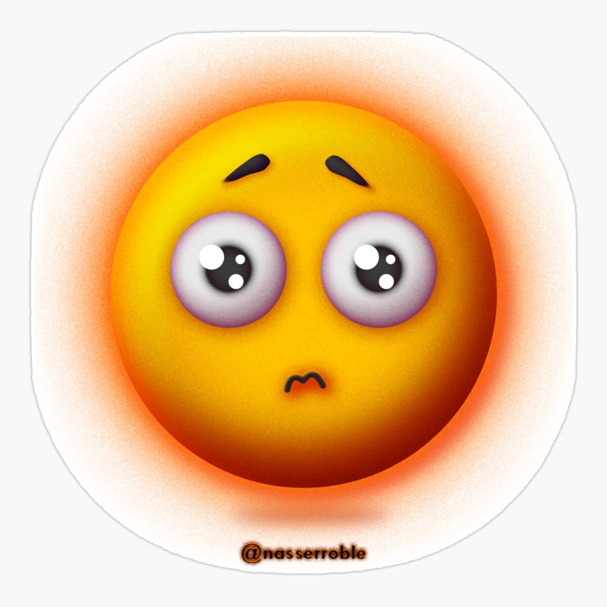 Onim Beautiful Innocent Emoji Sticker, Phone Decal Water Bottle ...