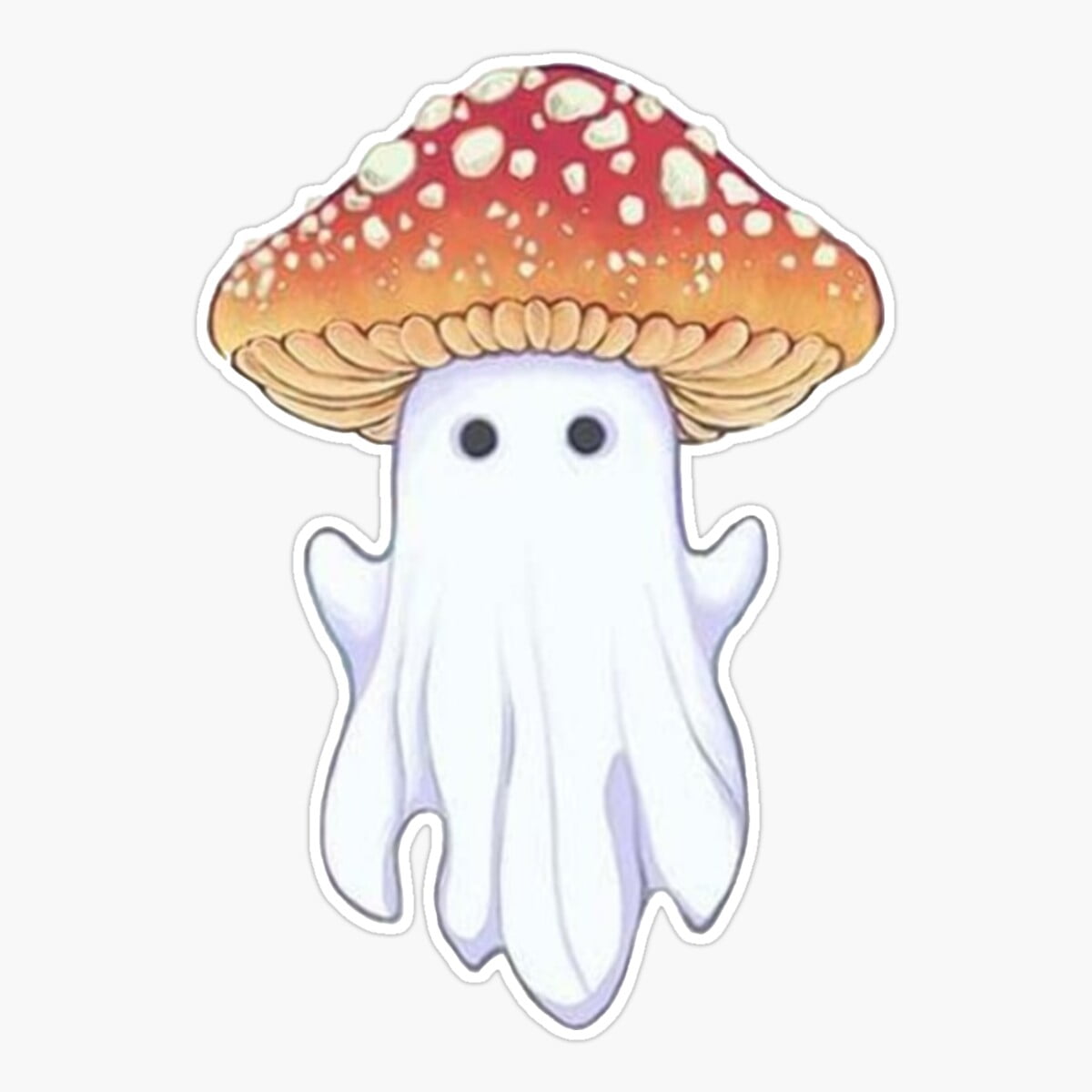 Onim Beautiful Mushroom Ghost Sticker, Phone Decal Water Bottle Stickers Car Decals, Funny ...