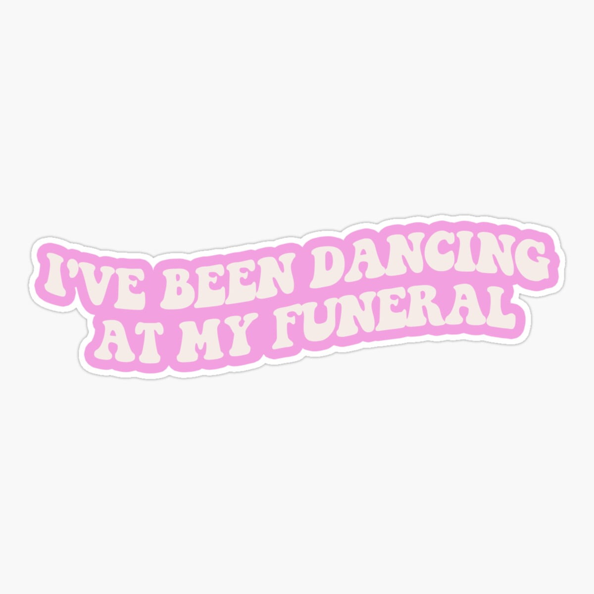Onim Been Dancing At My Funeral Yungblud (Pink Vintage) Sticker, Phone ...
