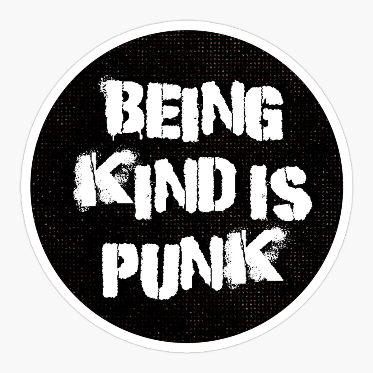 Onim Being Kind Is Punk Sticker, Phone Decal Water Bottle Stickers Car ...