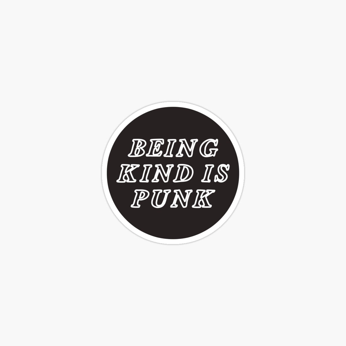 Onim Being Kind Is Punk Sticker, Phone Decal Water Bottle Stickers Car ...