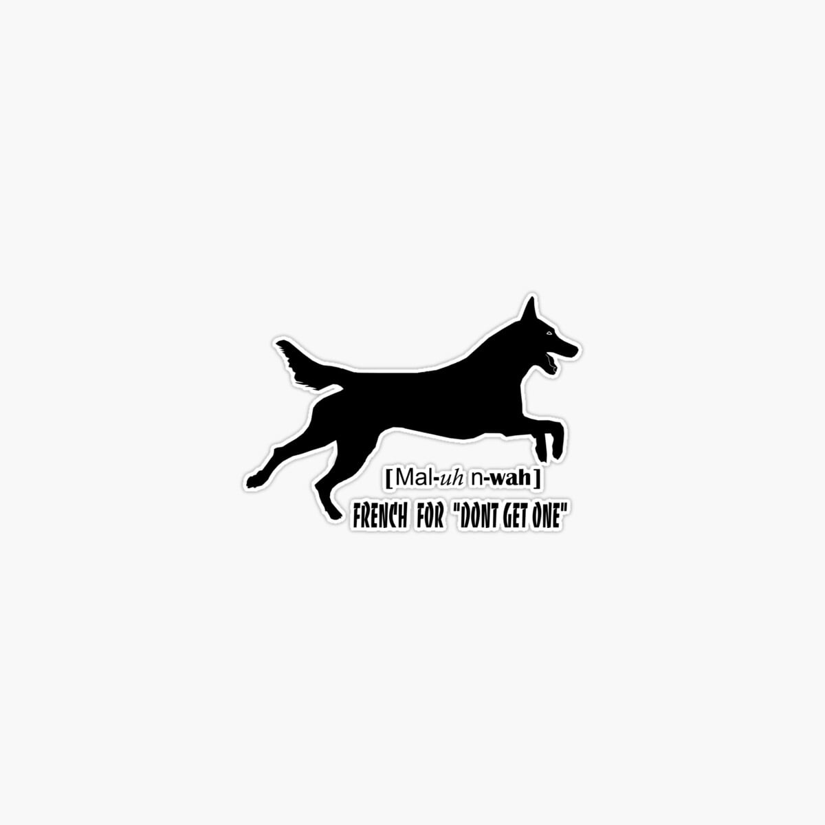 Onim Belgian Malinois Set A Standard Sticker, Phone Decal Water Bottle ...