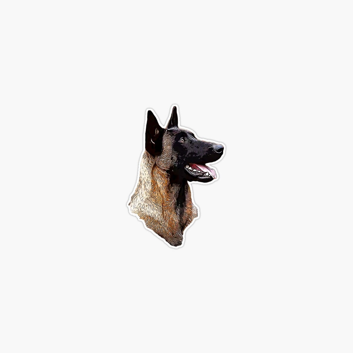 Onim Belgian Malinois Shepherd Sticker, Phone Decal Water Bottle ...