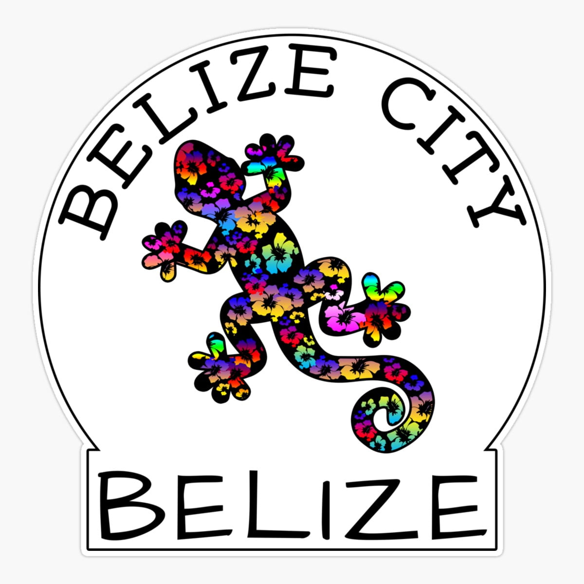 Onim Belize City Belize Tropical Lizard Hibiscus Caribbean Sea Travel ...