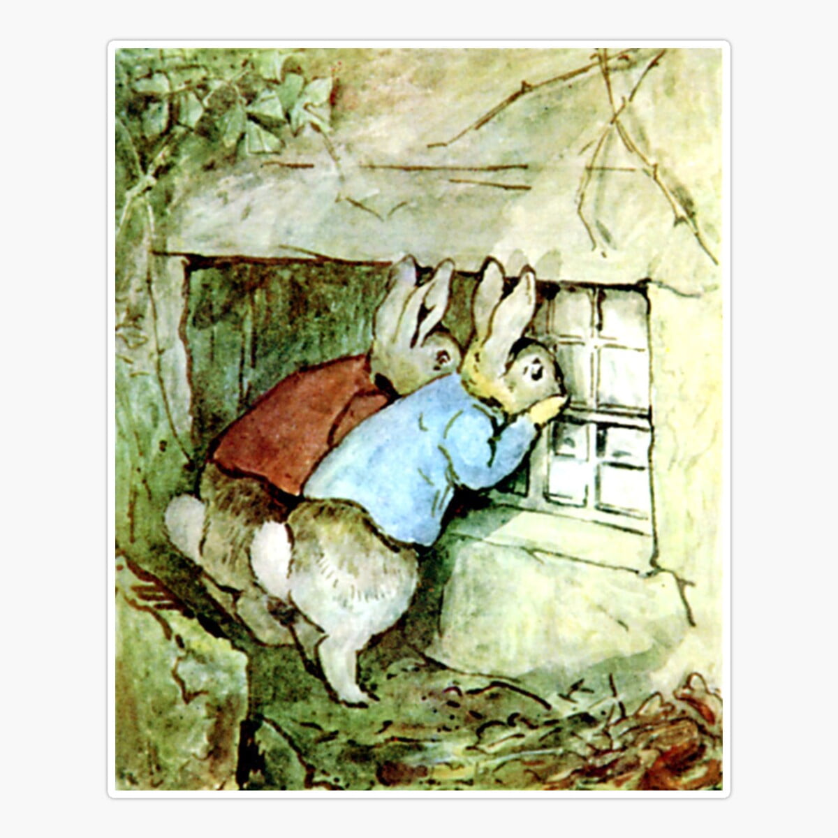 Onim Benjamin Bunny And Peter Rabbit - Beatrix Potter Sticker, Phone ...