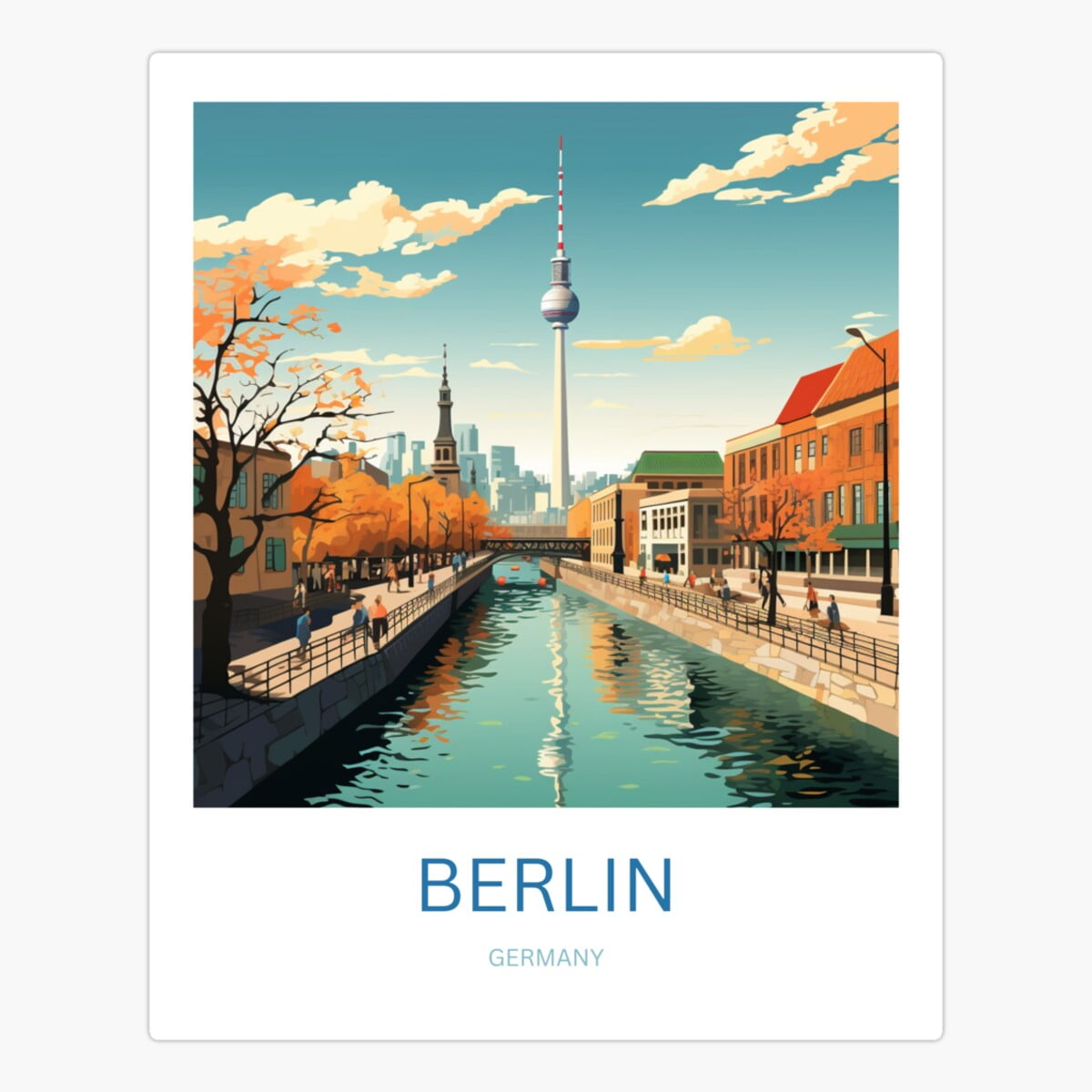 Onim Berlin, Germany Sticker, Phone Decal Water Bottle Stickers Car Decals, Funny Birthday Gift ...