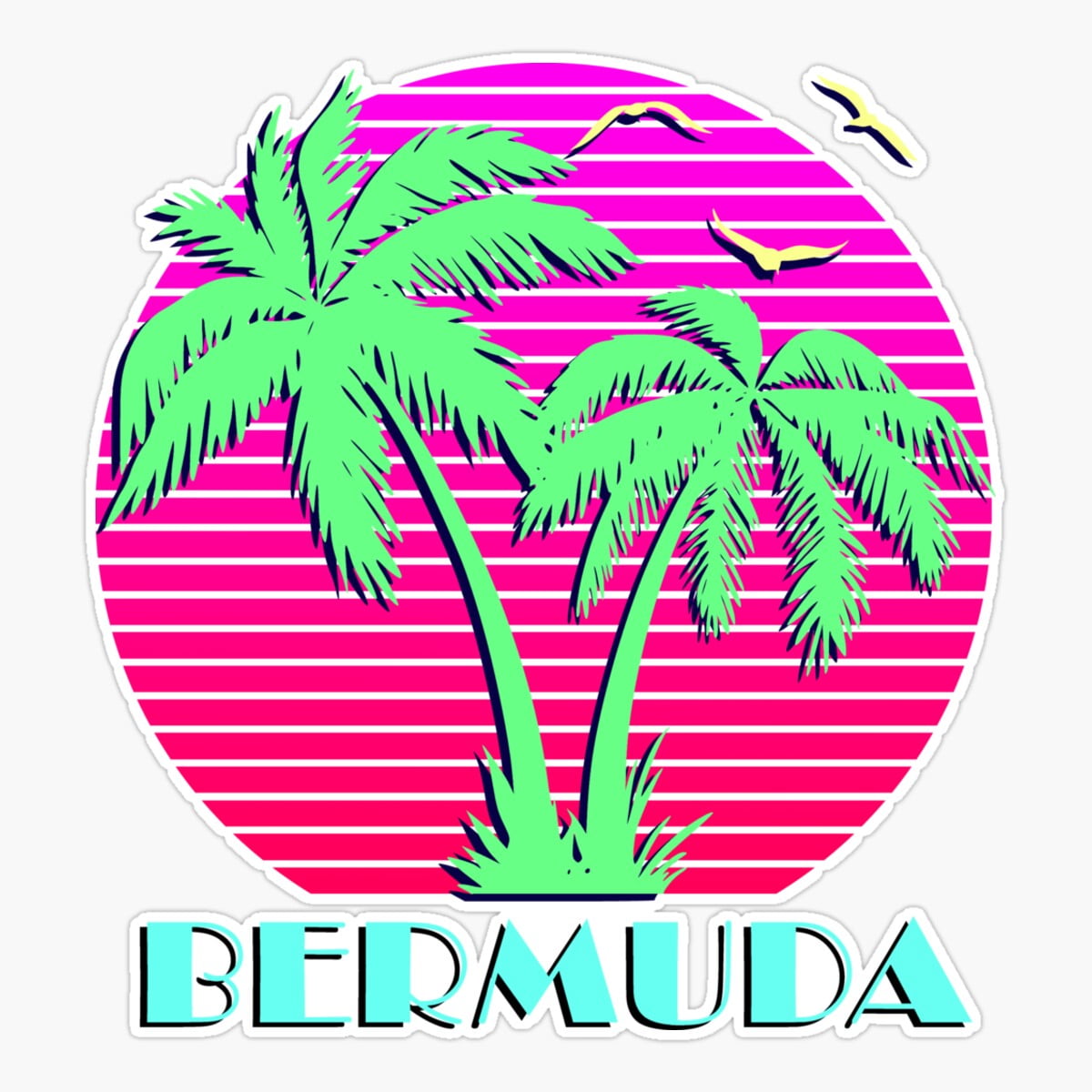 Onim Bermuda Sticker, Phone Decal Water Bottle Stickers Car Decals ...