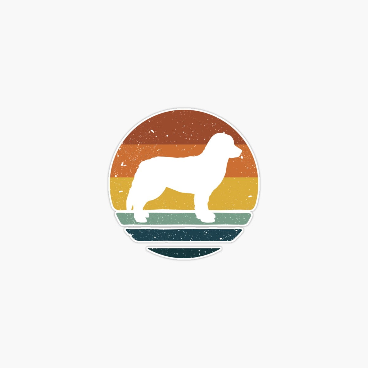 Onim Bernese Mountain Retro Vintage Sticker, Phone Decal Water Bottle ...