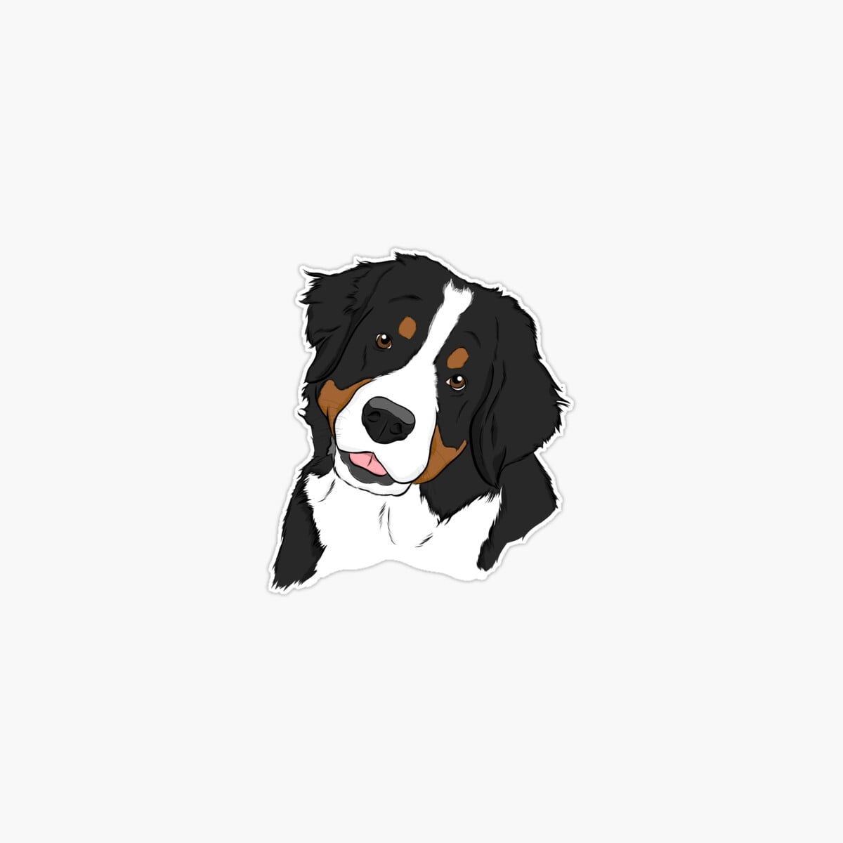 Onim Bernese Mt. Dog Sticker, Phone Decal Water Bottle Stickers Car ...