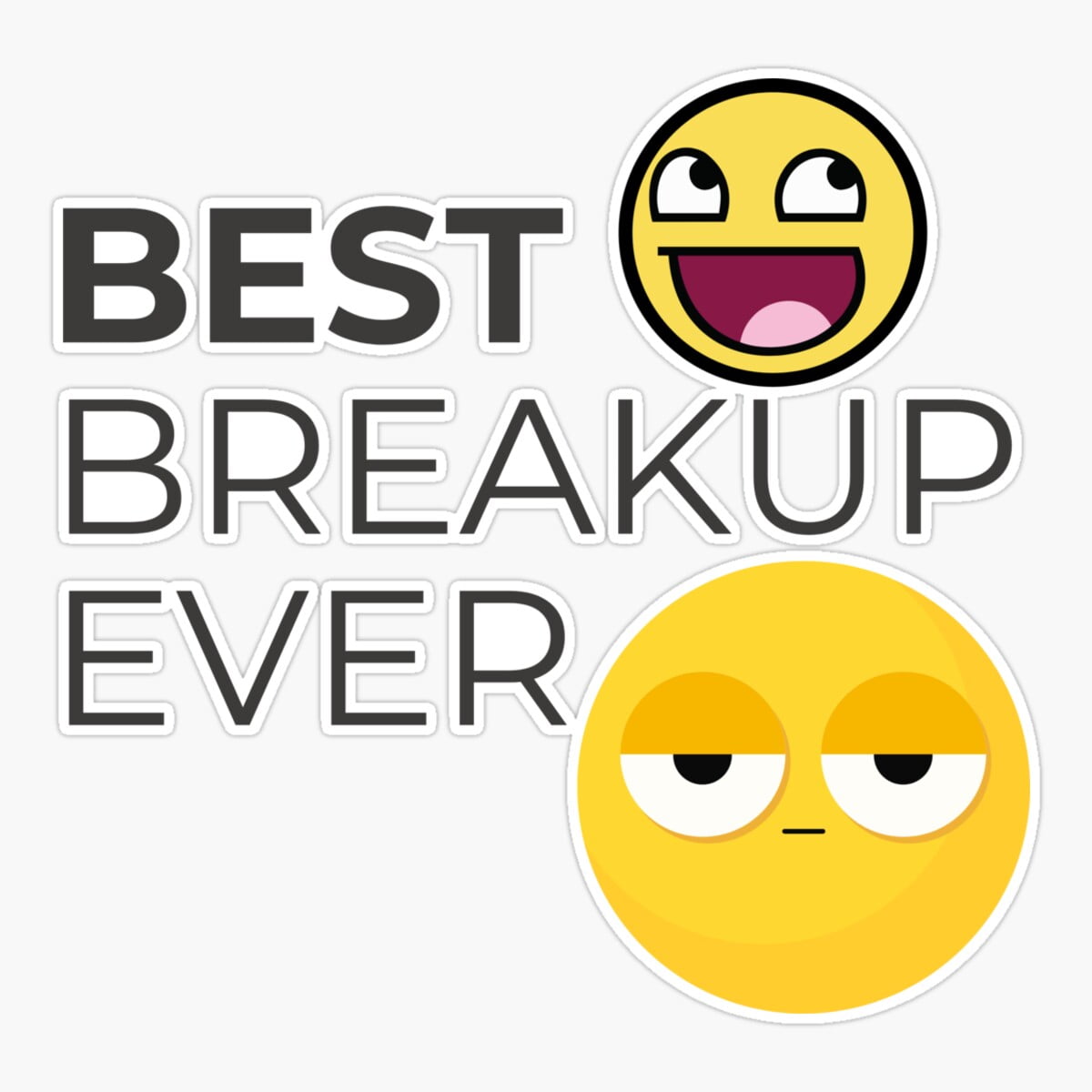 Onim Best Breakup Ever Sticker, Phone Decal Water Bottle Stickers Car ...