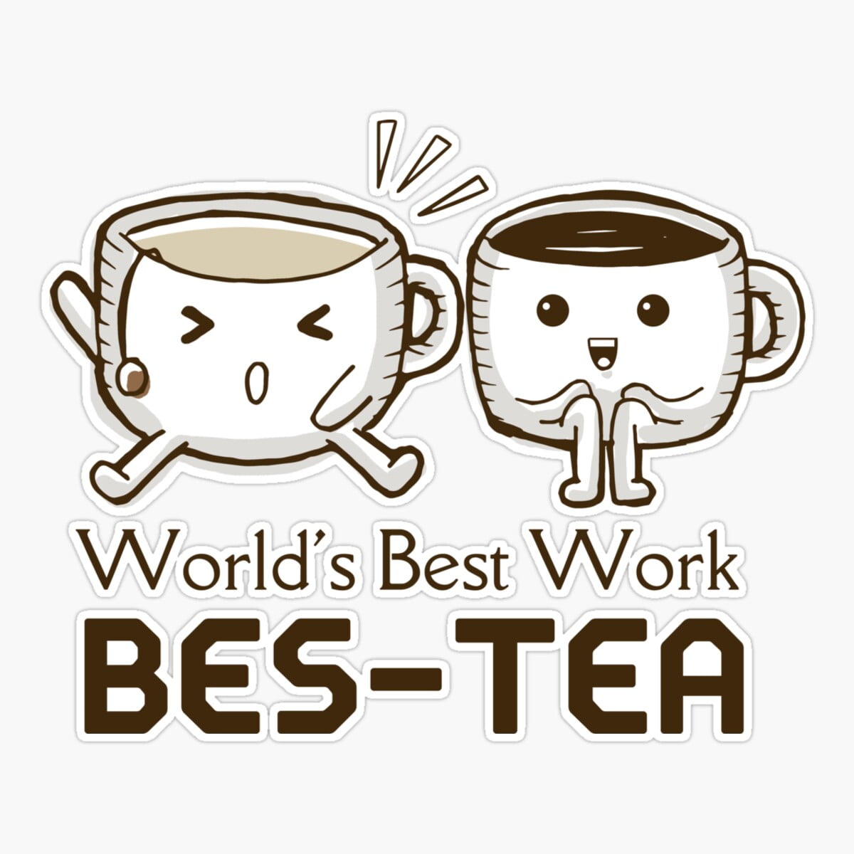 Onim Best Work Bestie- Coworker Sticker, Phone Decal Water Bottle ...