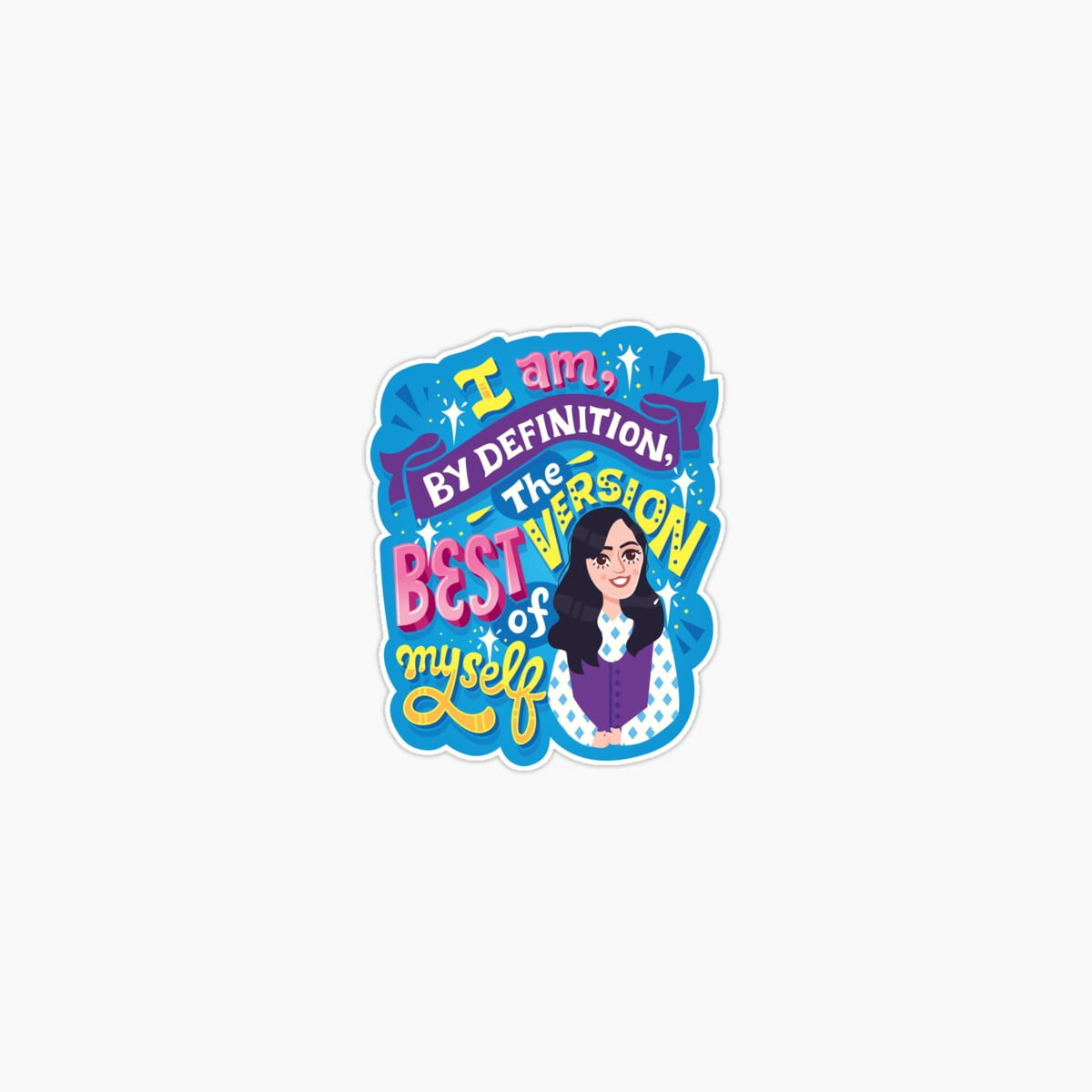 Onim Best version of myself Sticker - Walmart.com