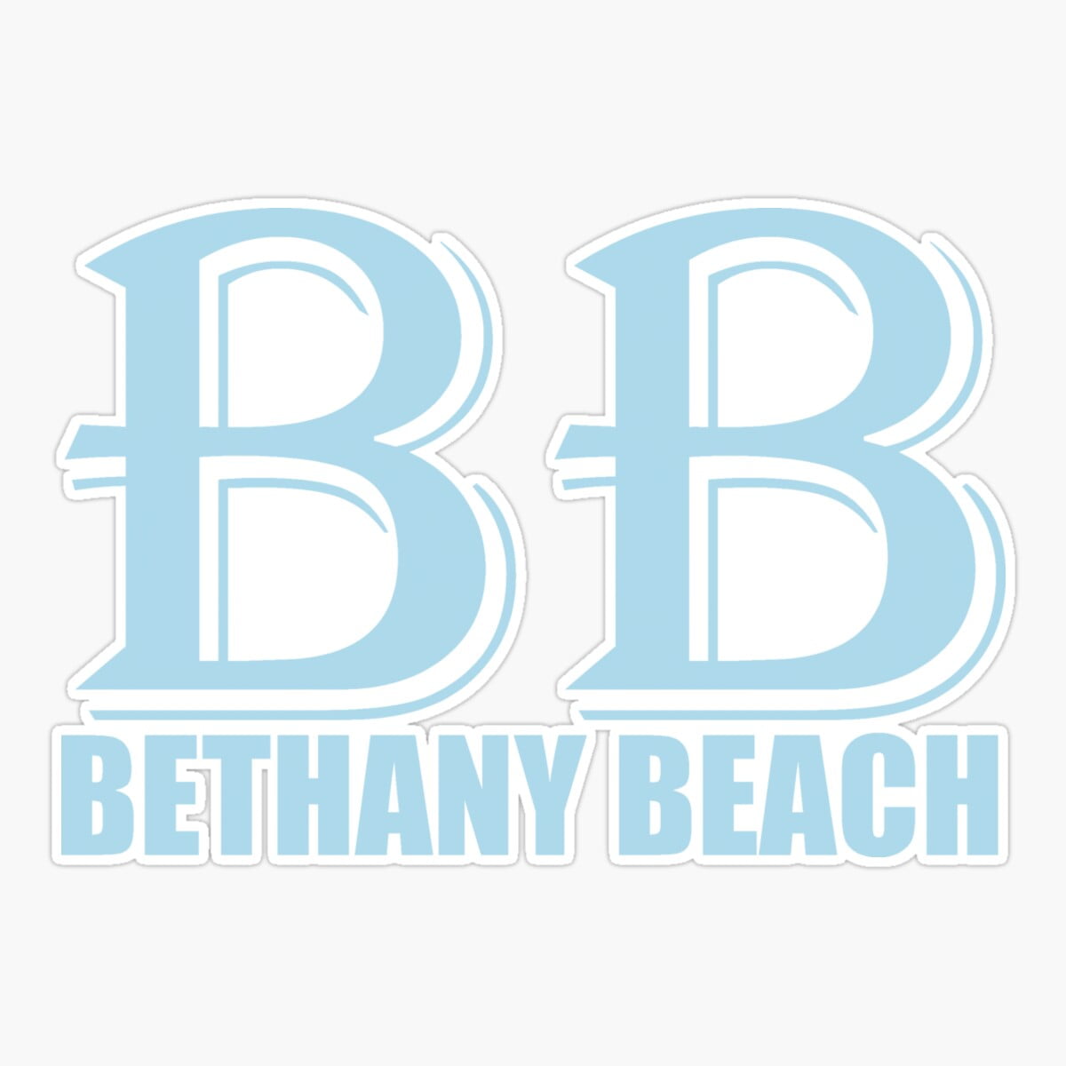 Onim Bethany Beach De Sticker, Phone Decal Water Bottle Stickers Car ...