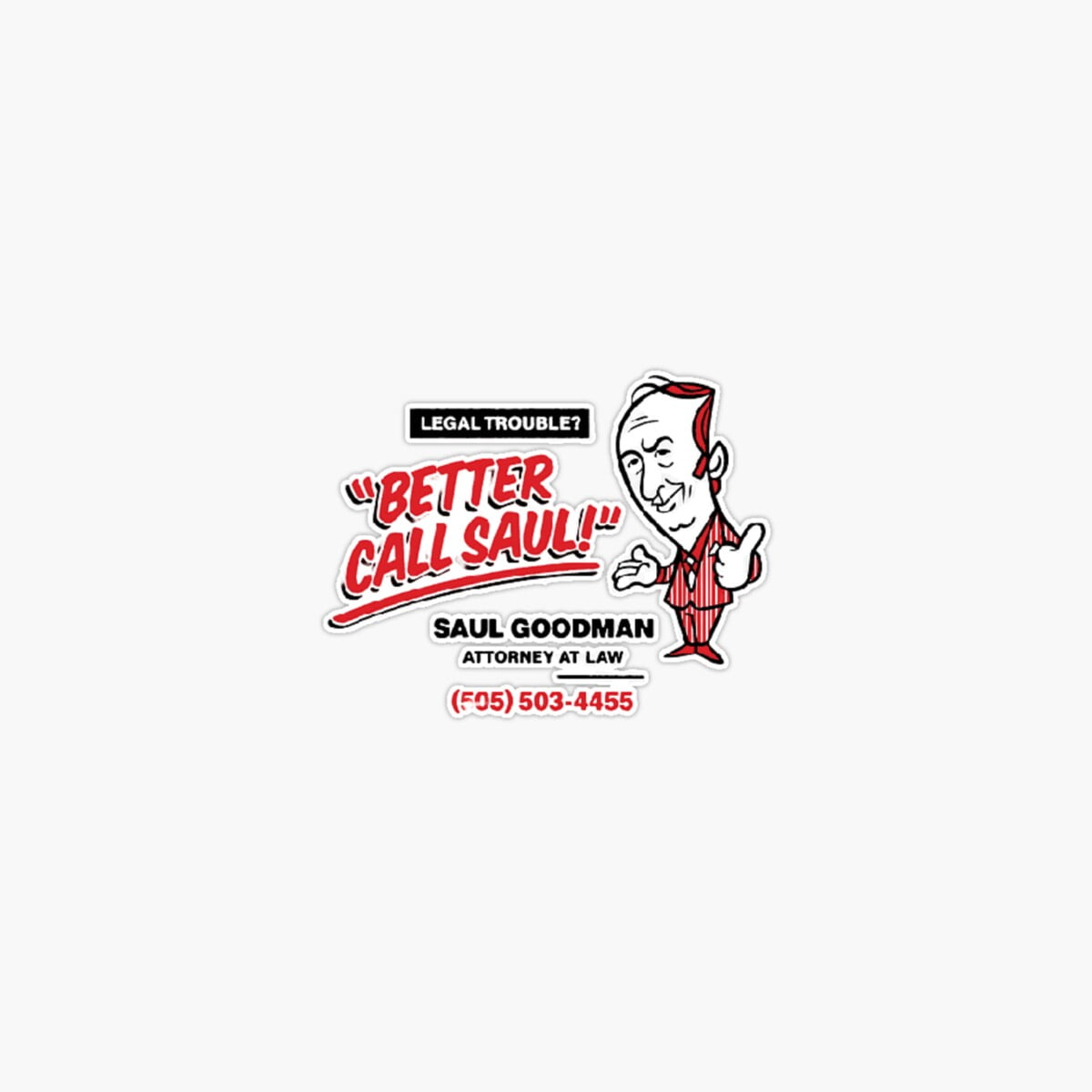 Onim Better Call Saul | Saul Goodman | Breaking Bad Sticker, Phone ...