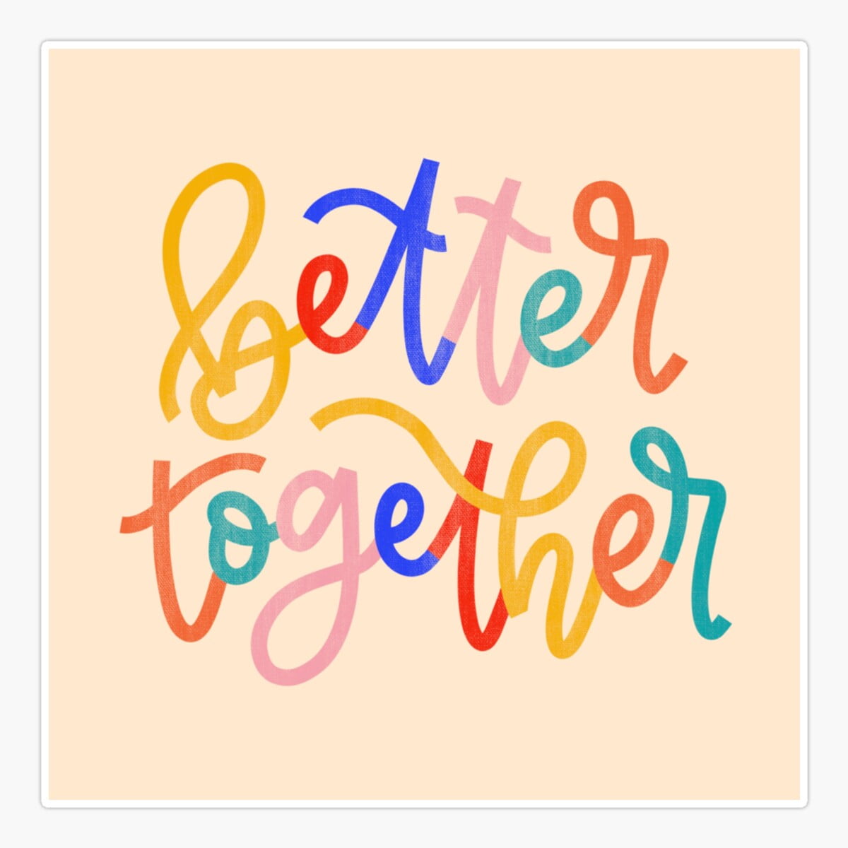 Onim Better Together Sticker, Phone Decal Water Bottle Stickers Car ...