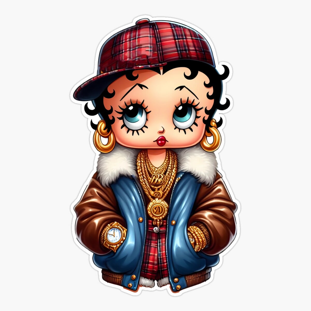 Onim Betty Boop Stickers Sticker, Phone Decal Water Bottle Stickers Car ...