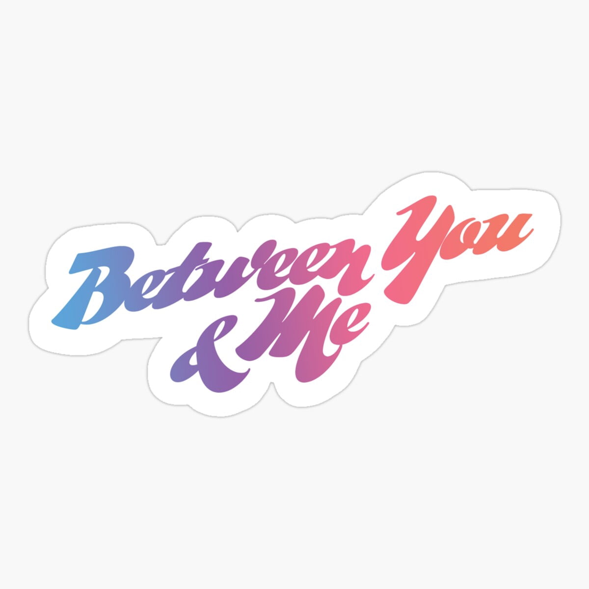 Onim Between You And Me Logo Sticker Phone Decal Water Bottle Stickers Car Decals Funny Birthday