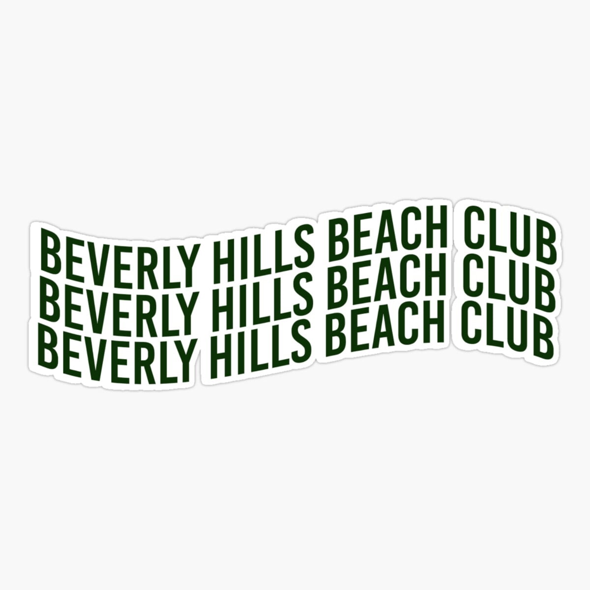 Onim Beverly Hills Beach Club Sticker, Phone Decal Water Bottle ...