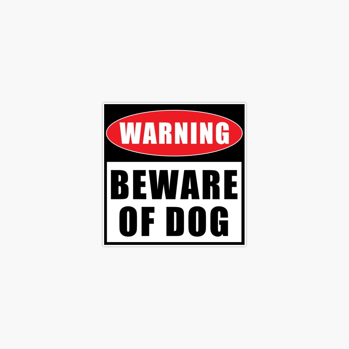 Onim Beware Of Dog / Warning Sign Sticker, Phone Decal Water Bottle ...