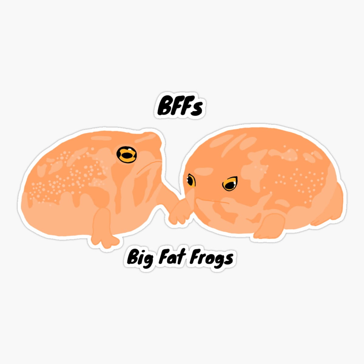 Onim Bffs Big Fat Frogs Sticker, Phone Decal Water Bottle Stickers Car ...