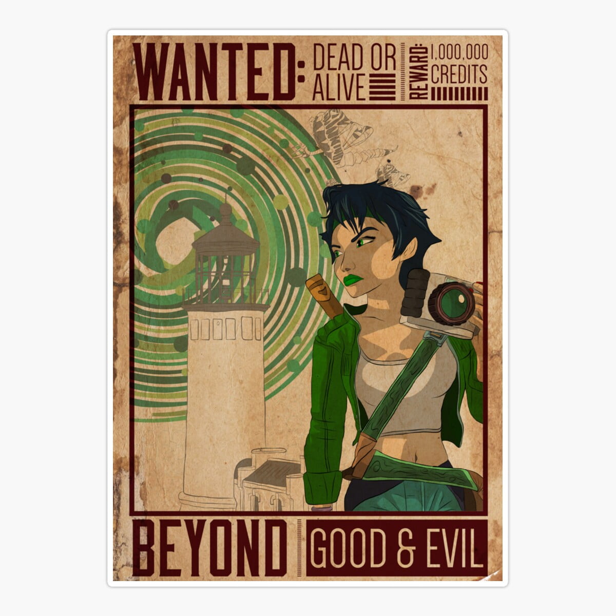 Onim Bge Retro Art Sticker, Phone Decal Water Bottle Stickers Car ...