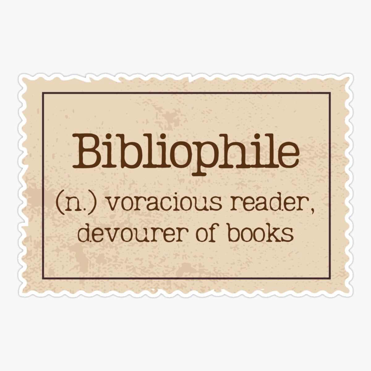 Onim Bibliophile Definition: Dark Academia Aesthetic Sticker, Phone ...
