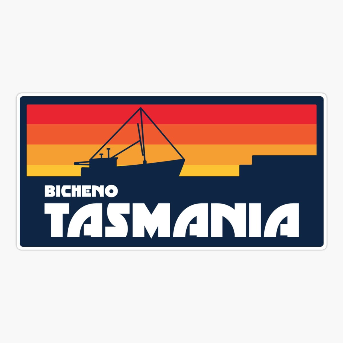 Onim Bicheno, Tasmania Sticker, Phone Decal Water Bottle Stickers Car ...