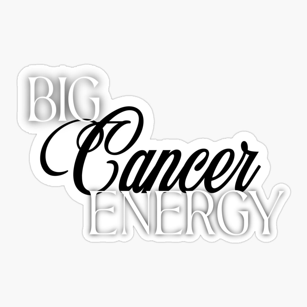 Onim Big Cancer Energy Sticker, Phone Decal Water Bottle Stickers Car ...