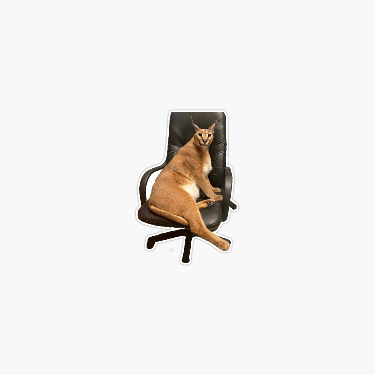Onim Big Floppa chair Sticker - Walmart.com