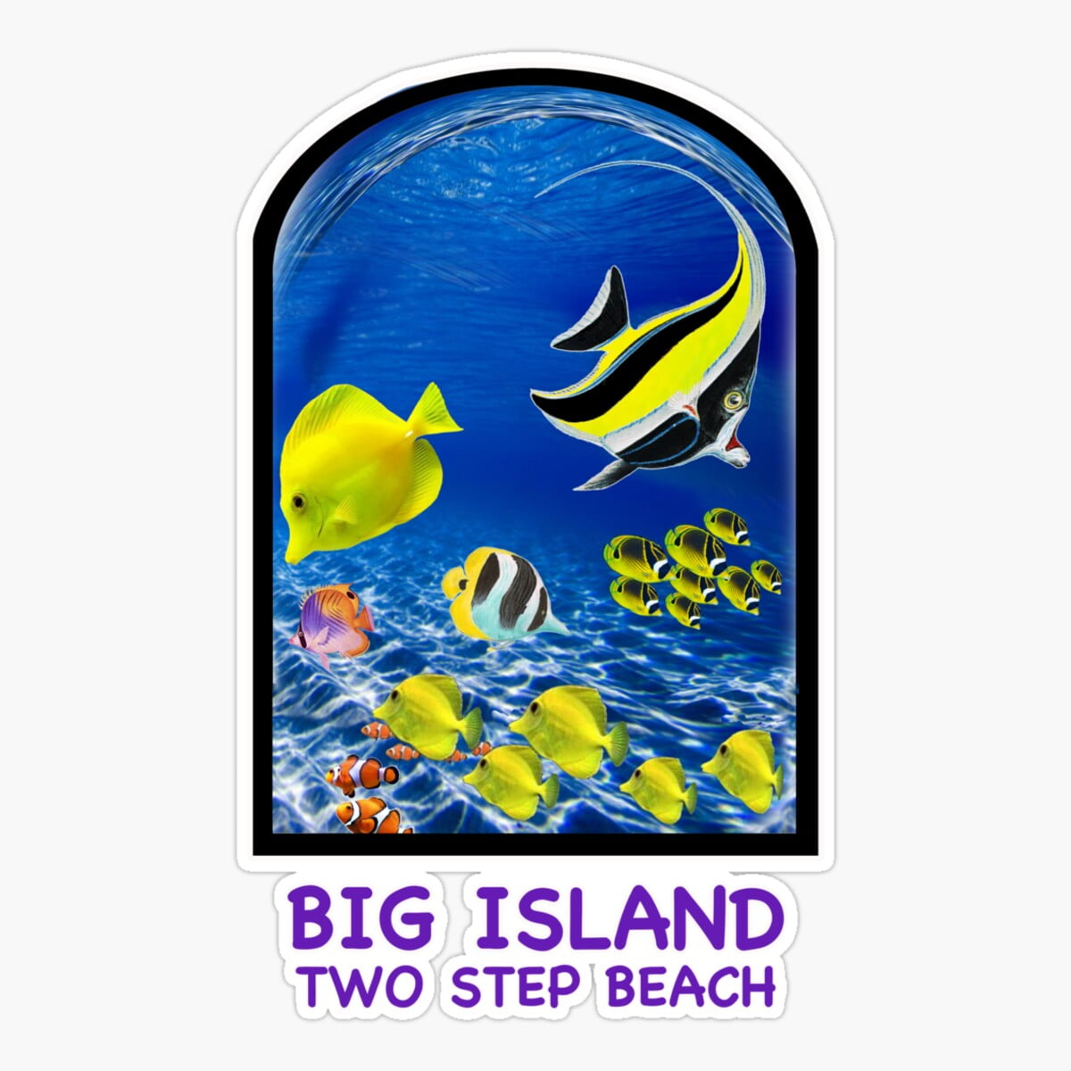 Onim Big Island Two Step Sticker, Phone Decal Water Bottle Stickers Car ...