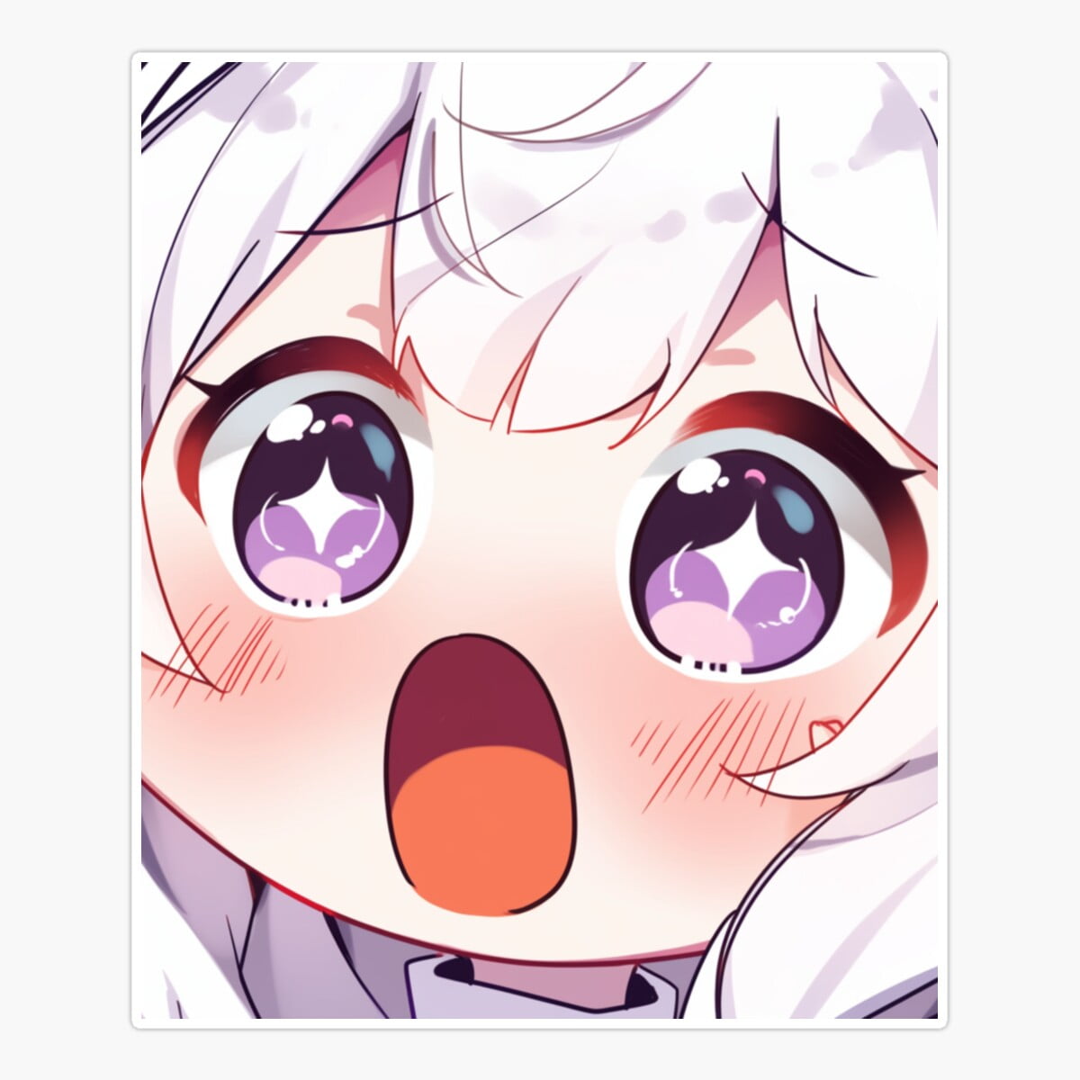 Onim Big Screen Girl Face Sticker, Phone Decal Water Bottle Stickers ...