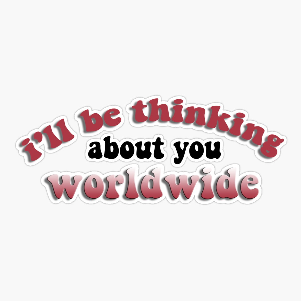 Onim Big Time Rush Worldwide Lyric Sticker Sticker, Phone Decal Water ...