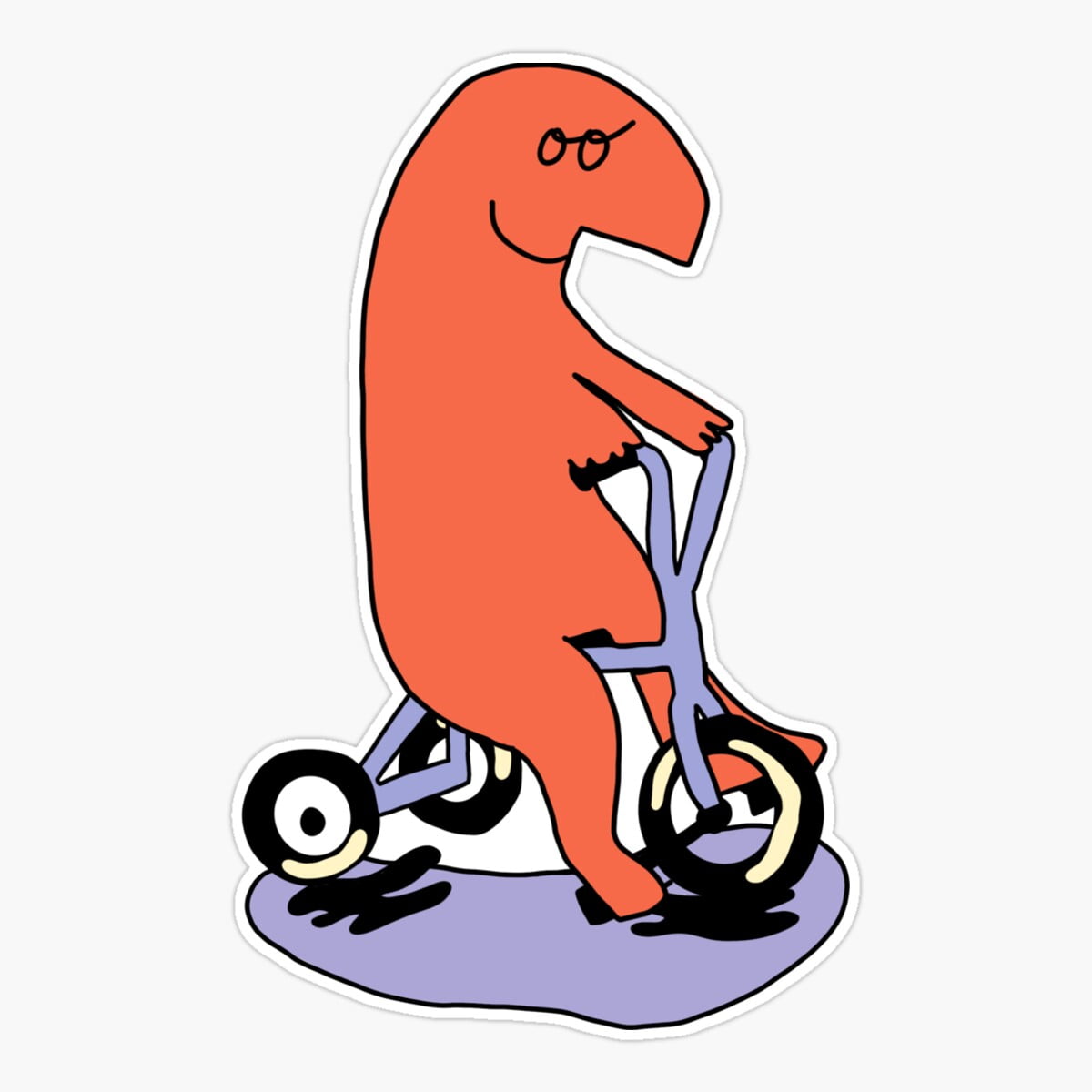 Onim Bike Blob Buddy Sticker, Phone Decal Water Bottle Stickers Car ...