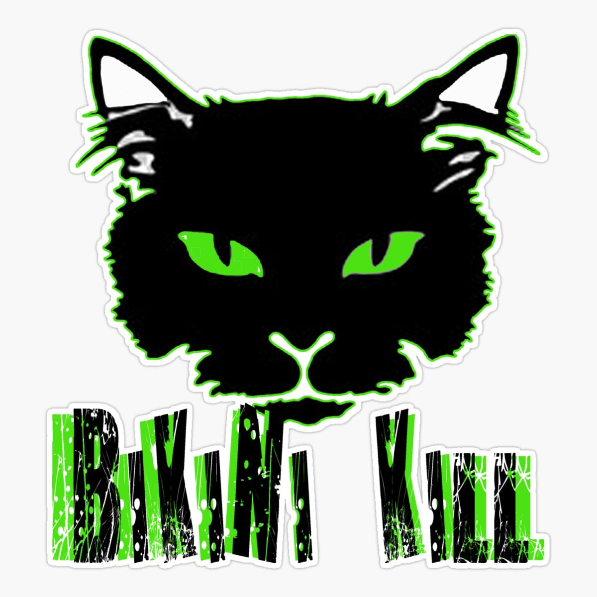 Onim Bikin Kill Cat Sticker, Phone Decal Water Bottle Stickers Car ...