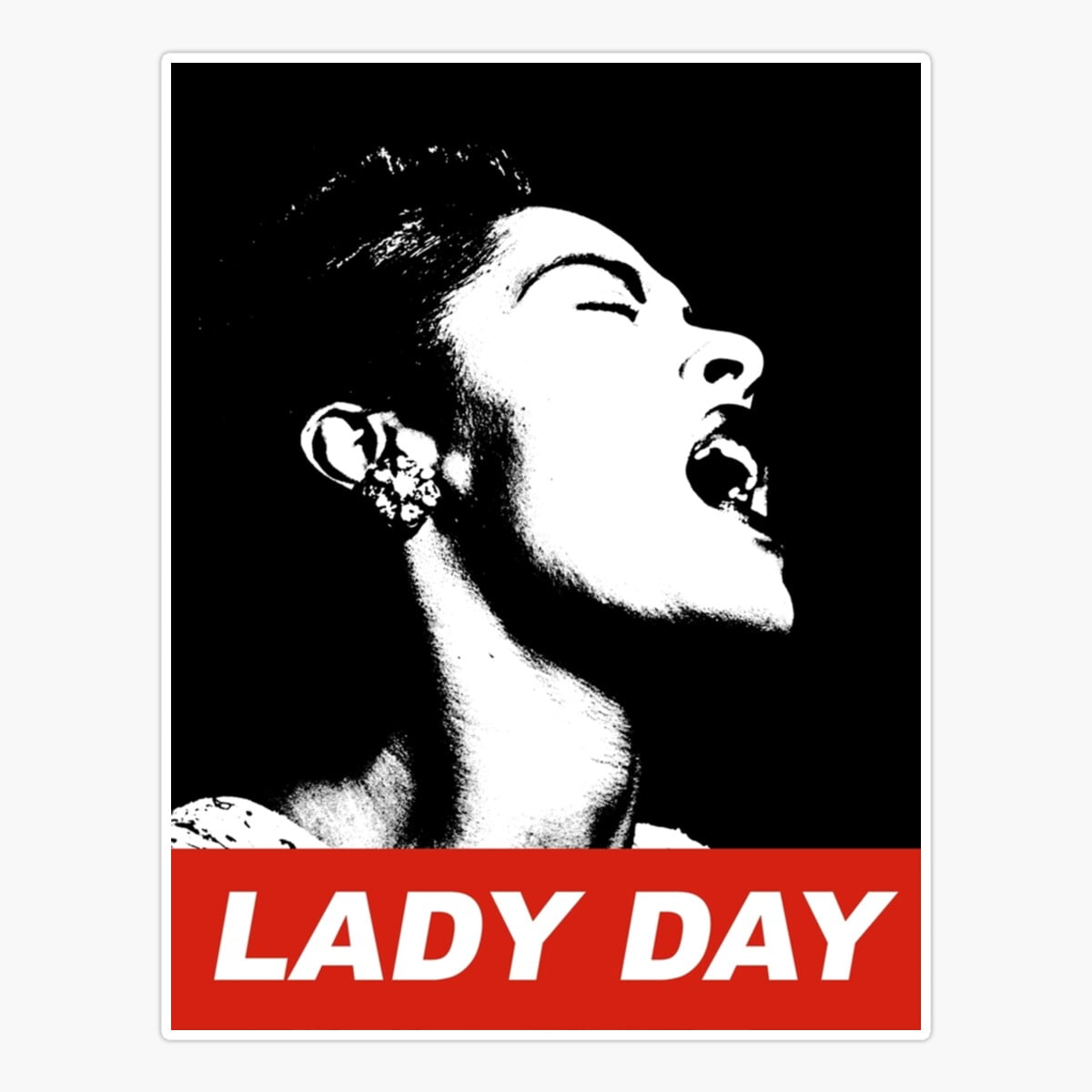 Onim Billie - Lady Day Sticker, Phone Decal Water Bottle Stickers Car ...