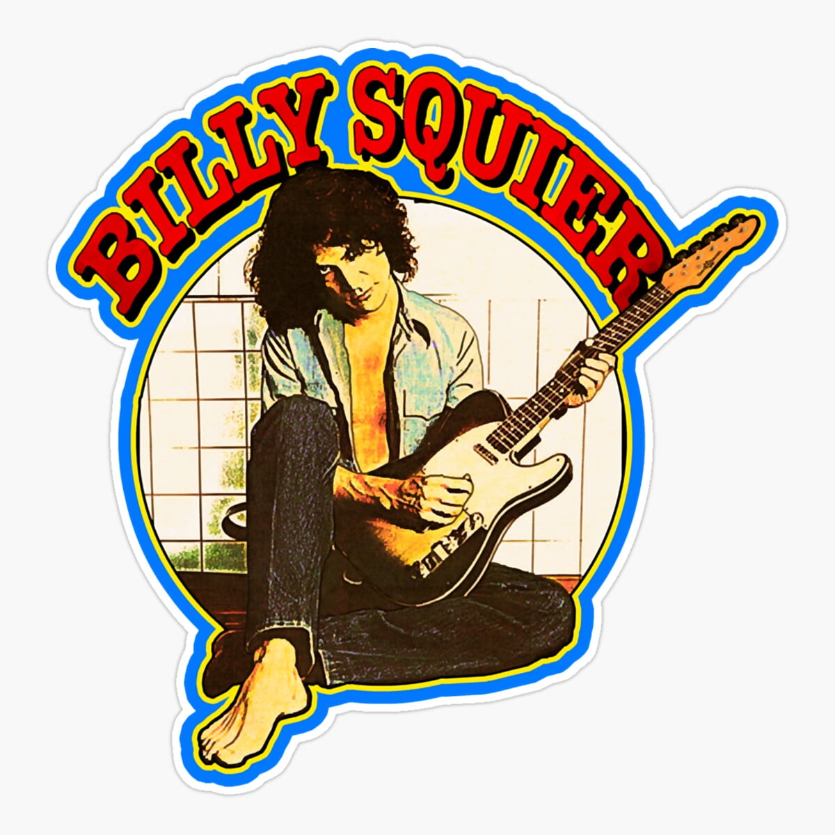 Onim Billy Squier 1970_S Classic Vintage Custom Art Sticker, Phone ...