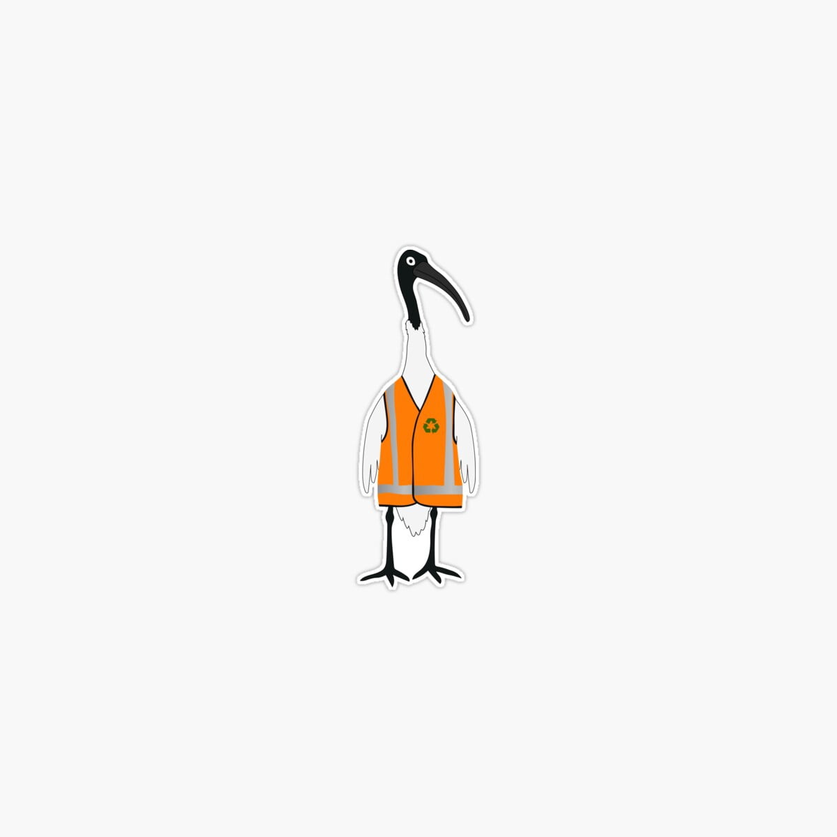 Onim Bin Chicken Rubbish Collector on Black Sticker - Walmart.com