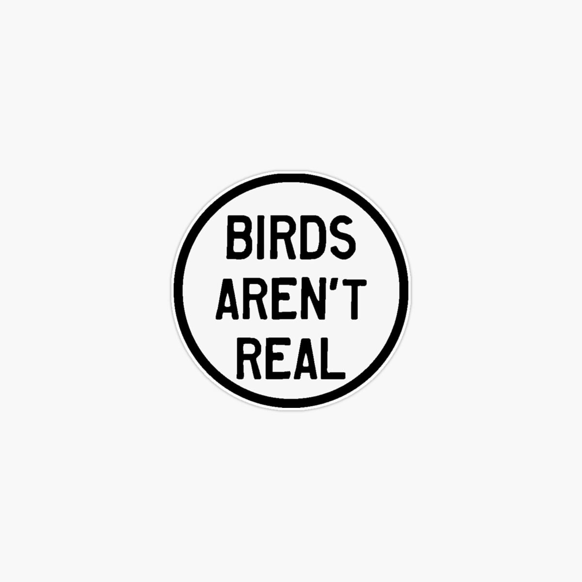 Onim Birds Arent Real Sticker Sticker Sticker, Phone Decal Water Bottle ...