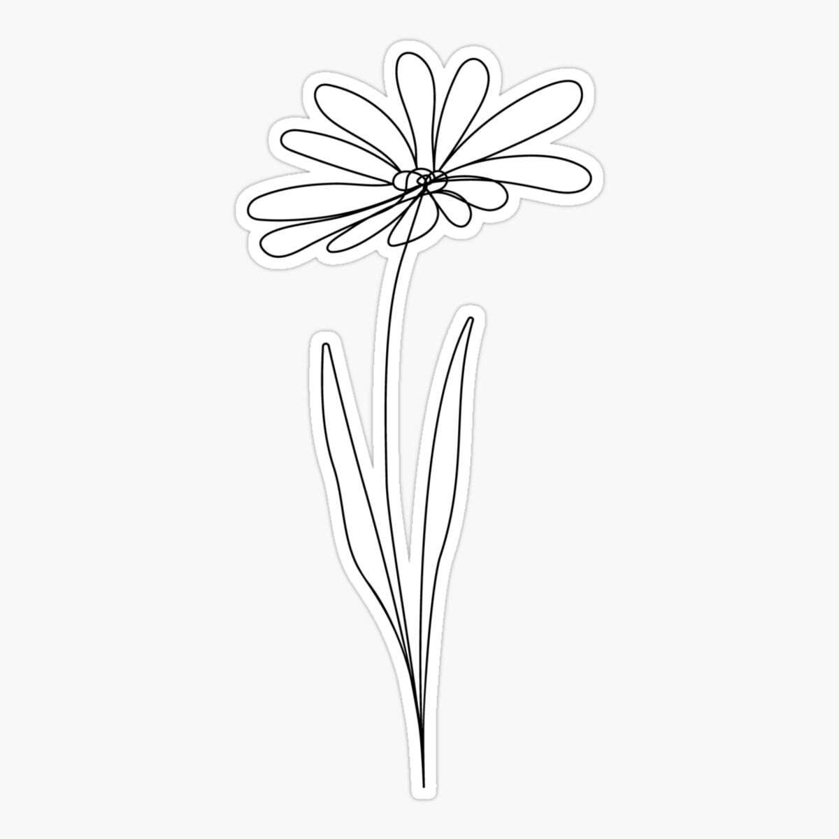 Onim Birthflower, September, Aster Flower, One Line, Contour, Drawing ...