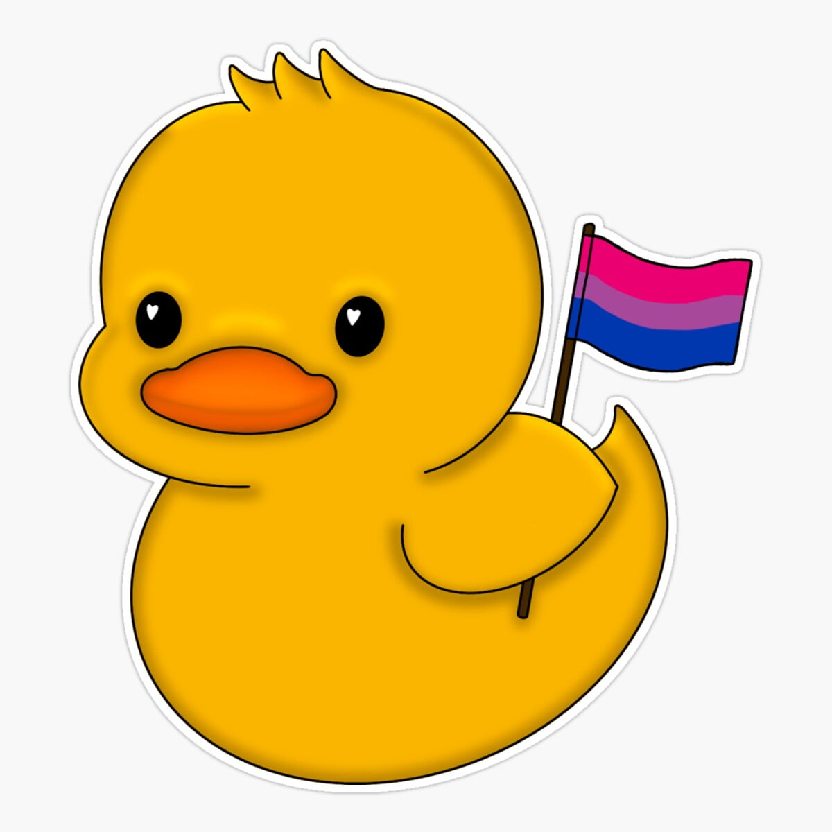 Onim Bisexual Pride Duck Sticker, Phone Decal Water Bottle Stickers Car ...