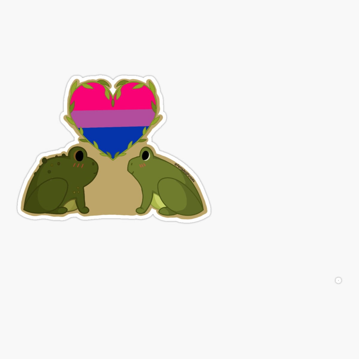 Onim Bisexual Pride Frogs Sticker, Phone Decal Water Bottle Stickers ...