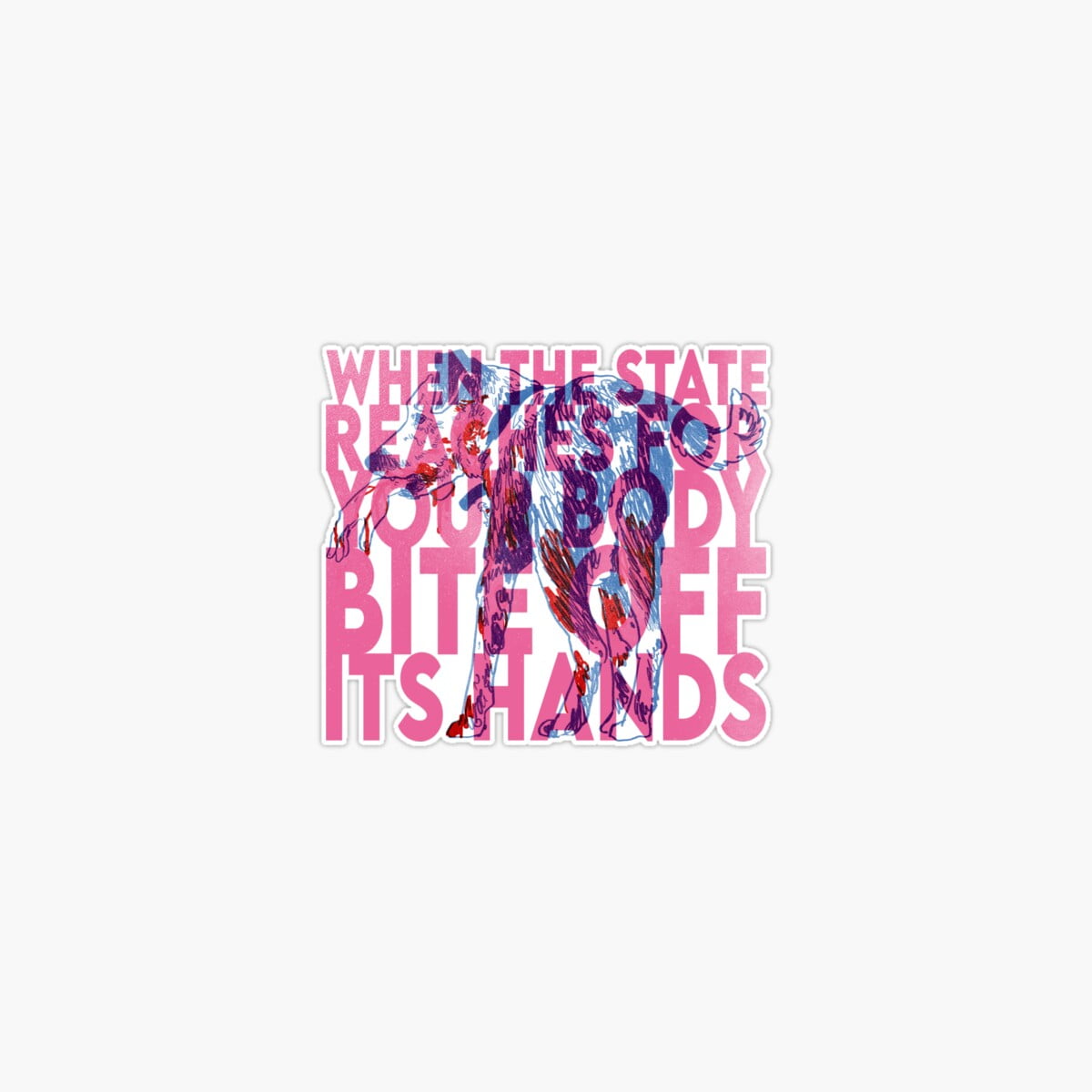 Onim Bite Off Its Hands! Sticker, Phone Decal Water Bottle Stickers Car ...