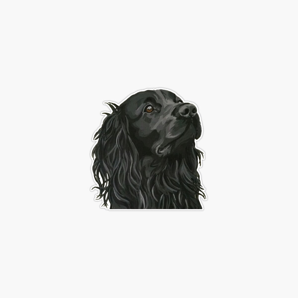 Onim Black Cocker Spaniel By Julie Jones Sticker, Phone Decal Water ...