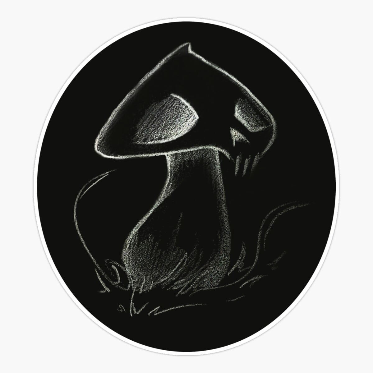 Onim Black Death Cap Sticker, Phone Decal Water Bottle Stickers Car ...